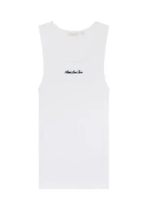 Aimé Leon Dore Embroidered Logo Tank Top - White