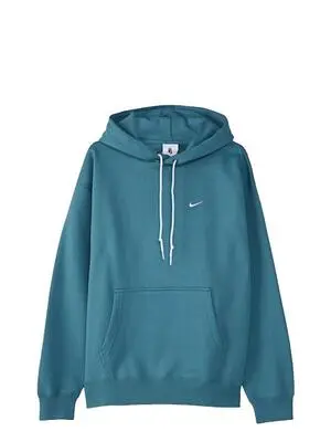 Nike Nikelab Solo Swoosh Fleece Hoodie Pullover - Noise Aqua/white