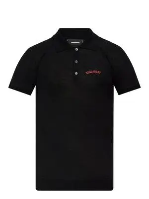 Dsquared2 Logo Polo Shirt - Black