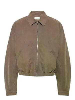 LEMAIRE Zip-up Bomber Jacket - Brown