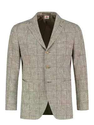LUIGI BORRELLI Prince Of Wales Check Blazer - Neutrals