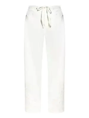 Rag & Bone Embroidery Drawstring Trousers - White