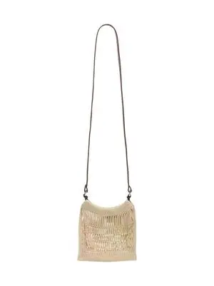 LEMAIRE LEMAIRE Mini Filt Net Crossbody Bag Neutrals