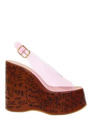 Chloé Maxime Platform Wedge Sandals - Pink
