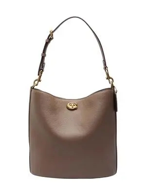 COACH® Willow Grained Leather Bucket Bag - Taupe