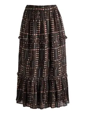 ISABEL MARANT Isabel Marant Étoile Diya Printed Cotton Midi Skirt