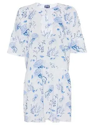 Vilebrequin Printed Viscose Crepe Dress - White