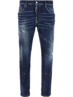 Dsquared2 Stretch Cotton Denim Skater Jeans - Blue