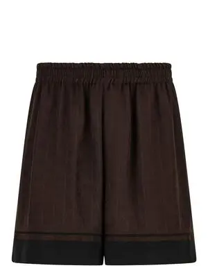 FERRAGAMO Monogram Bermuda Short - Brown