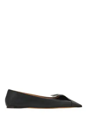 FERRAGAMO Soft Bow Ballet Flat - Black