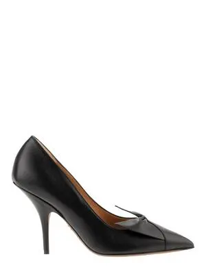 FERRAGAMO Pointed Nappa Leather Pumps With Bow - Black