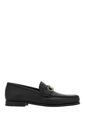 FERRAGAMO Gancini Buckle Loafer - Black