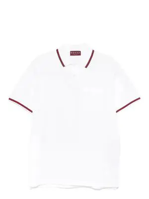 Gucci Logo-appliqué Polo Shirt - White