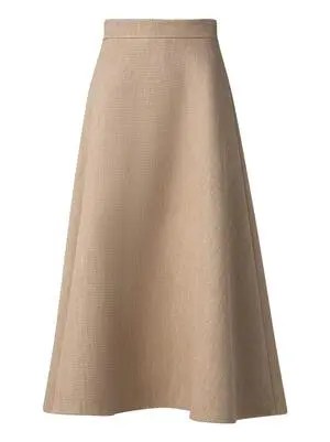 AKRIS Flared Raffia Midi Skirt