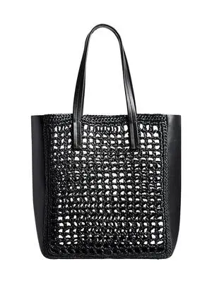 Khaite Zoe Small Raffia Tote Bag - Black