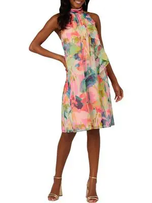 ADRIANNA PAPELL Adrianna Papell Floral Print Sleeveless Shift Dress