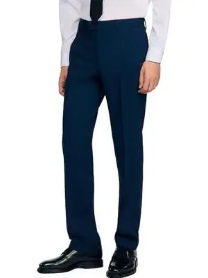 Sandro Wool Suit Trousers - Royal Blue