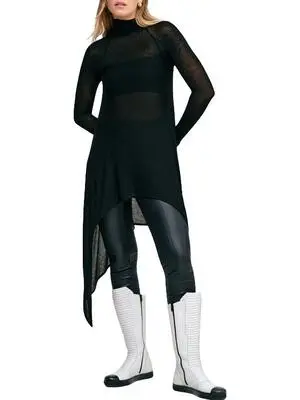 MARCELLA Asher Turtleneck Tunic Sweater - Black