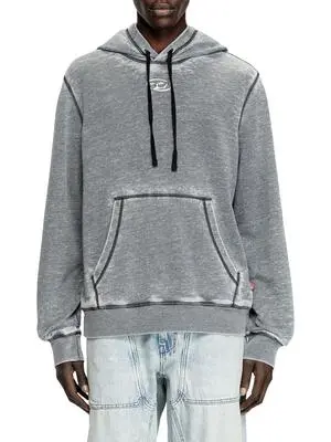 DIESEL® S-ginn Burnout Logo Hoodie - Smoke/ Grey