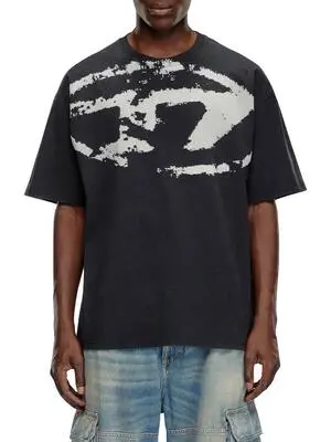 DIESEL® T-boxt-n14 Flocked Logo T-shirt - Black