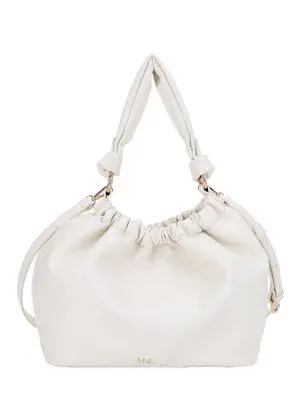 MALI + LILI Nala Recycled Vegan Leather Hobo Crossbody Bag - Ivory
