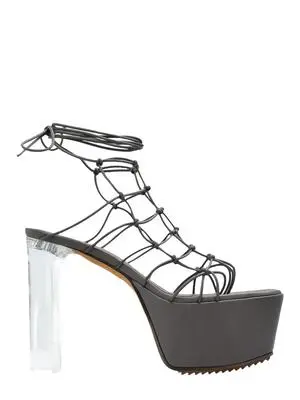 Rick Owens 130mm Web Platform Sandals - Grey