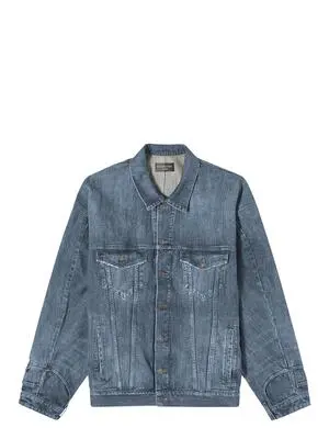 Balenciaga Deconstructed Denim Jacket - Blue