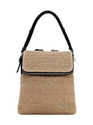 Desigual Straw Mini Backpack - Dark Beige