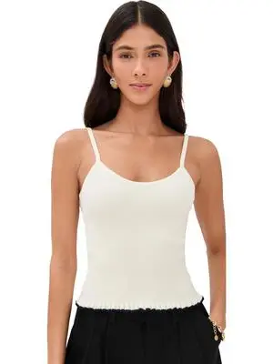 LE BOP Ribbed Knit Tank - White & Black