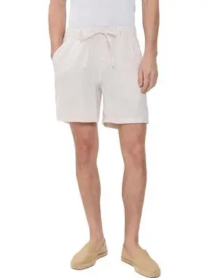 BATHER Pearl Linen Leisure Shorts 6.25 - White