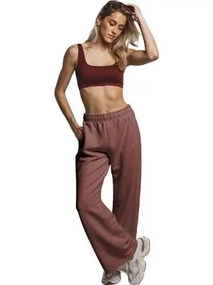 LDMA LDMA Straight Leg Sweatpants Espresso Rose