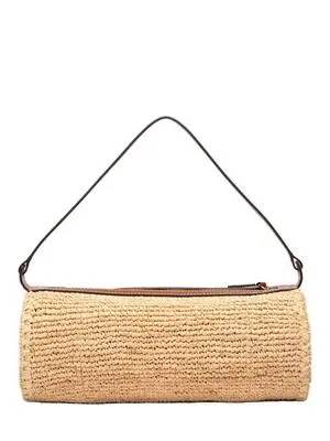 Staud Mini Taru Raffia Shoulder Bag - Natural/ Tan