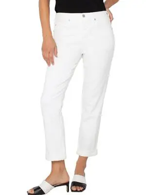 LIVERPOOL The Keeper Cuffed Boyfriend Jeans - Bright White