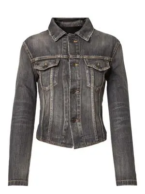 Balenciaga Lace-up Denim Jacket - Grey
