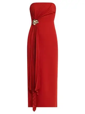 Acler Whitnell Strapless Midi Dress - Burgundy