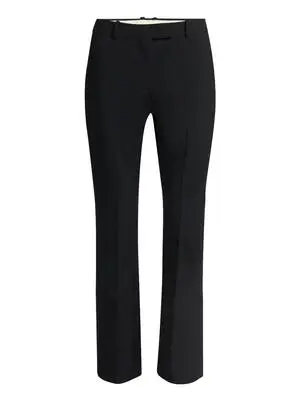 Alexander McQueen Tailored Cropped Wool Trousers - Black