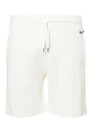 Hugo Boss Waffle-texture Cotton-blend Shorts - Natural
