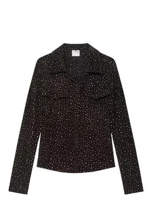 COURREGES Splattered-paint Print Shirt - Black