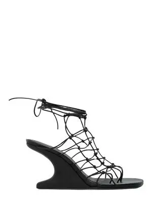 Rick Owens Sculpted-wedge Sandals - Black