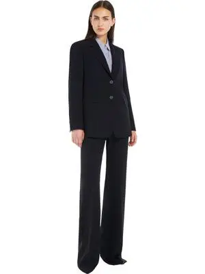 Max Mara Single-breasted Cady Blazer - Navy