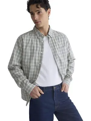 Everlane Washed Poplin Shirt - Skywriting/multi