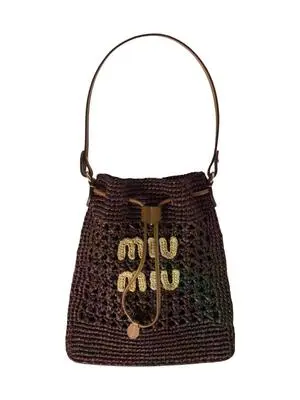 MIU MIU Miu Miu Mini Crochet Bucket Bag