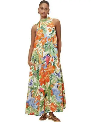 Anthropologie Farm Rio Halter Maxi Dress Haven