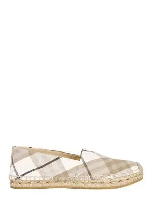 Burberry Burberry Mews Espadrille Flat Cotton Ip Check
