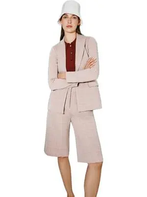 Rosetta Getty Plaid Peak Lapel Jacket - Red