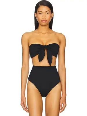 Susana Monaco Removable Tie Bandeau Top - Black