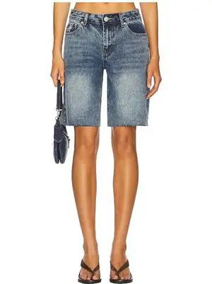 Superdown Teresa Denim Short - Mid Blue Wash