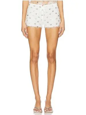 Vivetta Embroidered Tulle Shorts - Optical White