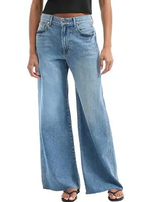 Veronica Beard Kasey High-rise Wide-leg Jeans - Dusted Glare
