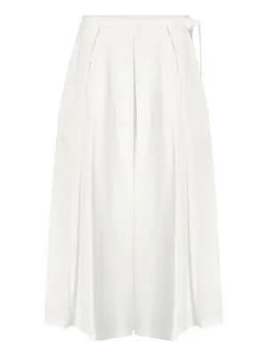 Max Mara Folk Midi Skirt - White